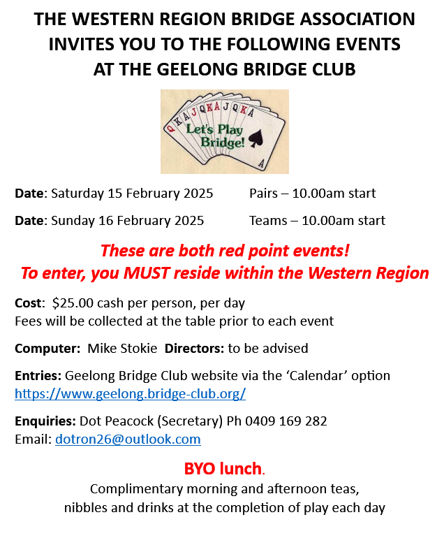 Home | GEELONG BRIDGE CLUB
